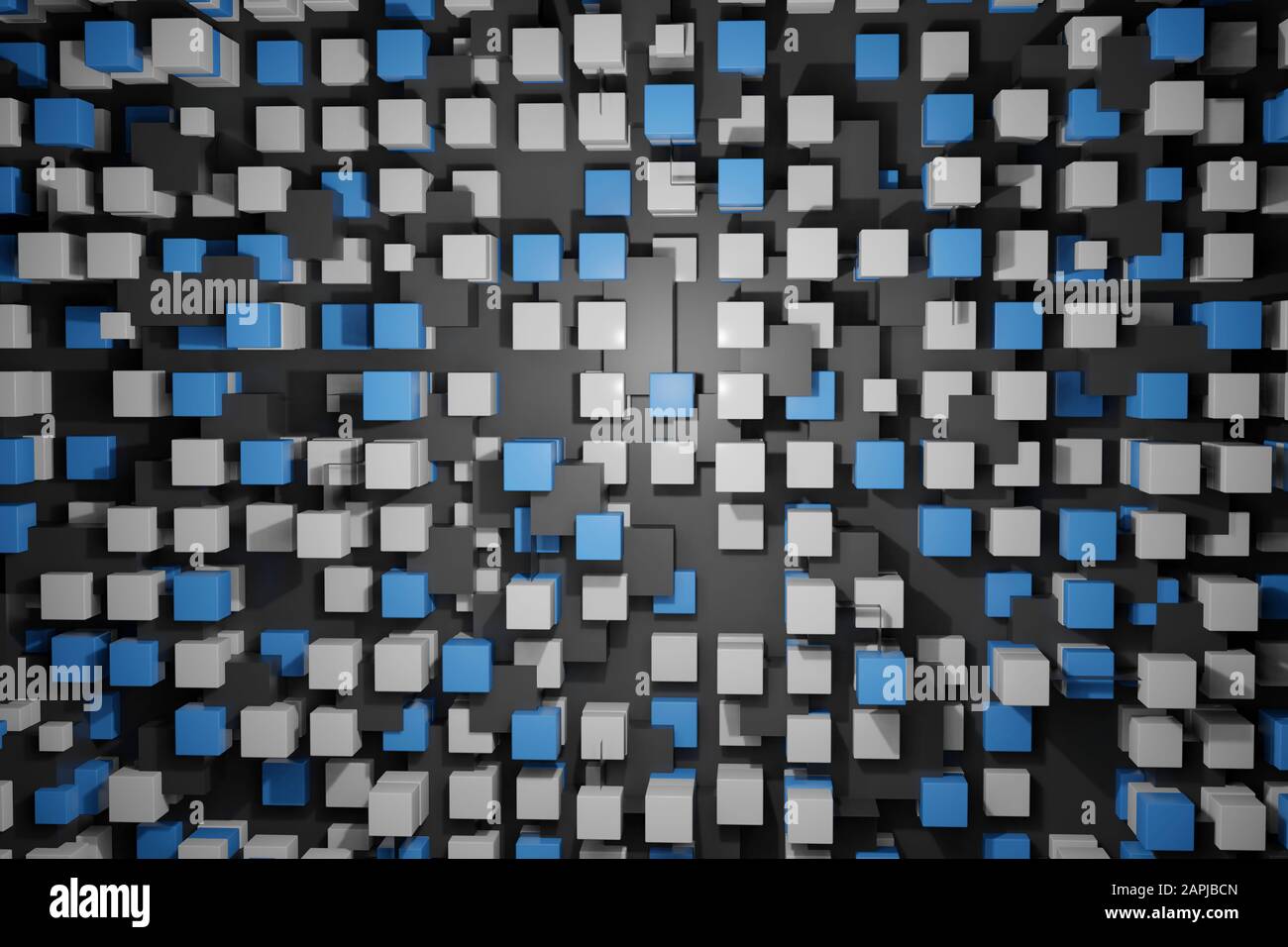 Repeat geometric cube mosaic color pattern wallpaper, Visualization 3D ...