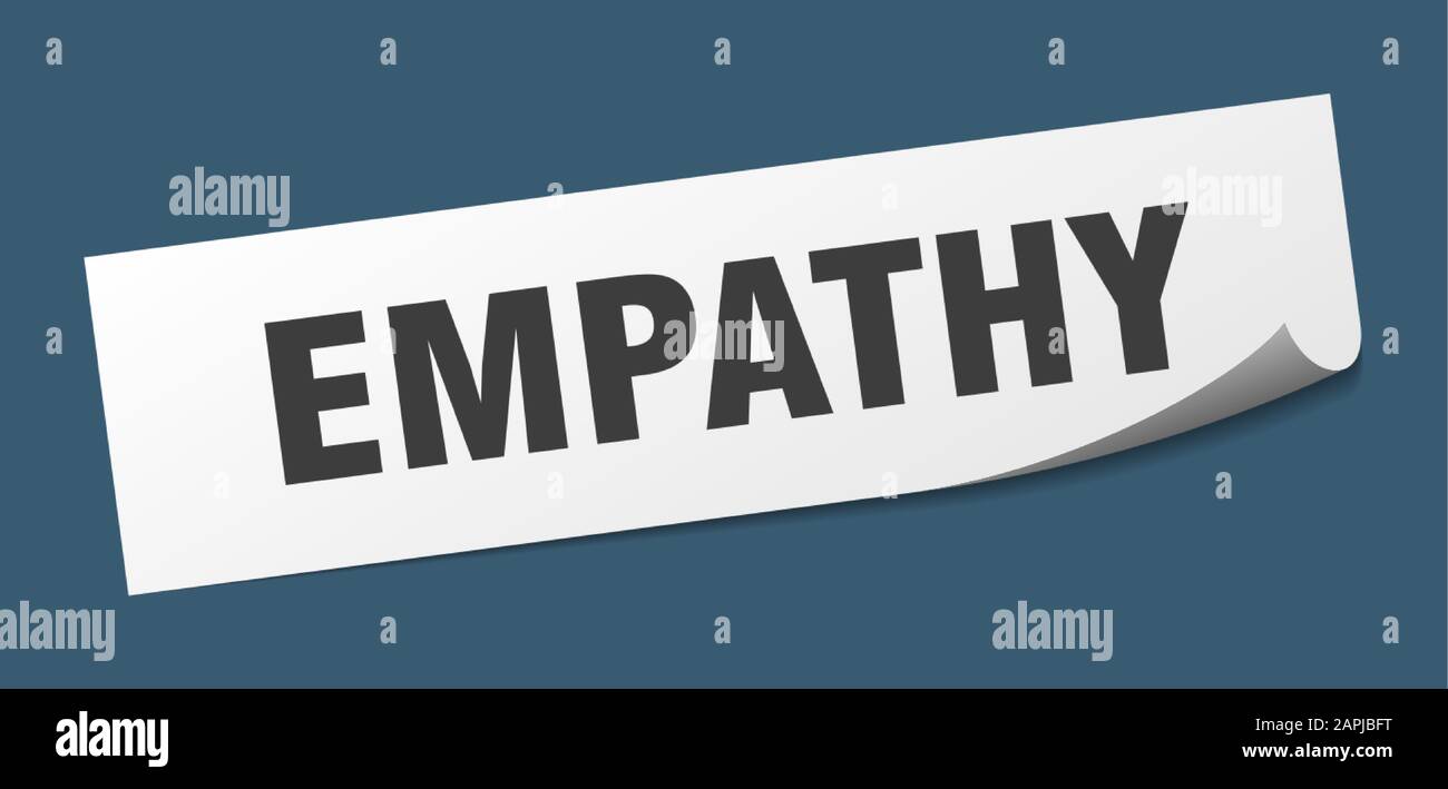 empathy sticker. empathy square sign. empathy. peeler Stock Vector ...