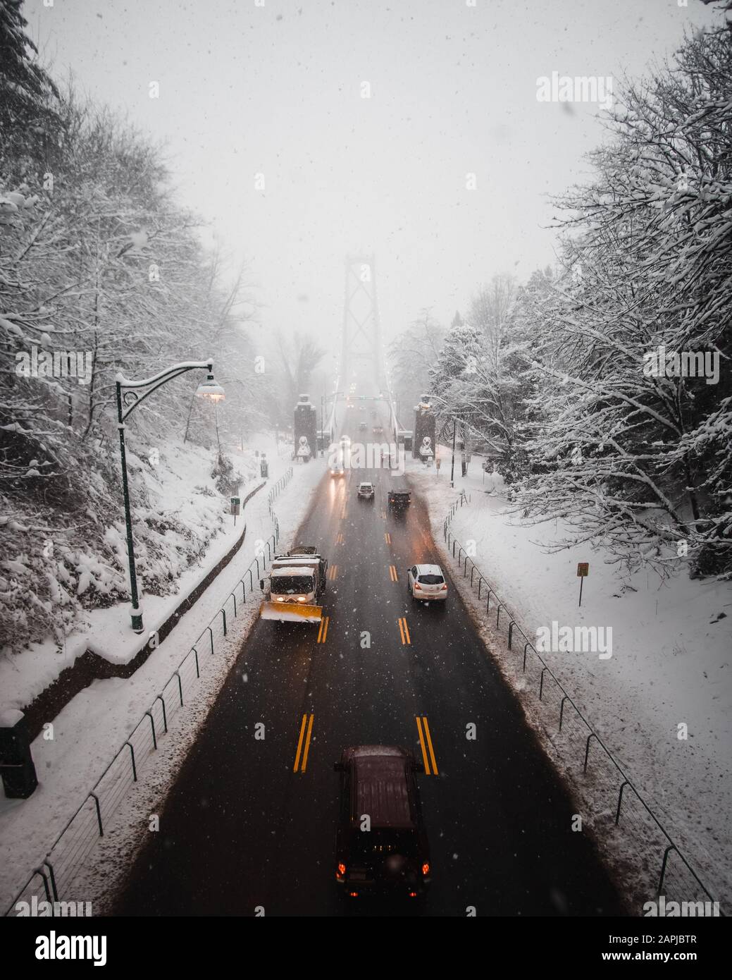 Beautiful landscape snowfall in stanley hi-res stock photography and ...