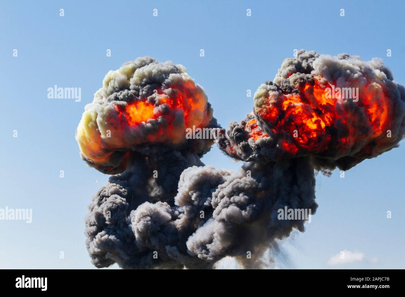 Exploding fire on display Stock Photo - Alamy
