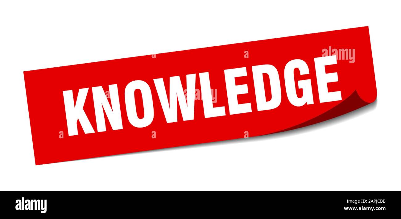 knowledge sticker. knowledge square sign. knowledge. peeler Stock ...
