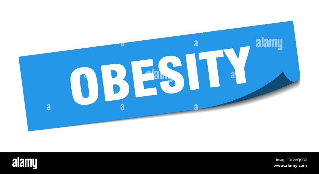 obesity sticker. obesity square sign. obesity. peeler Stock Vector ...