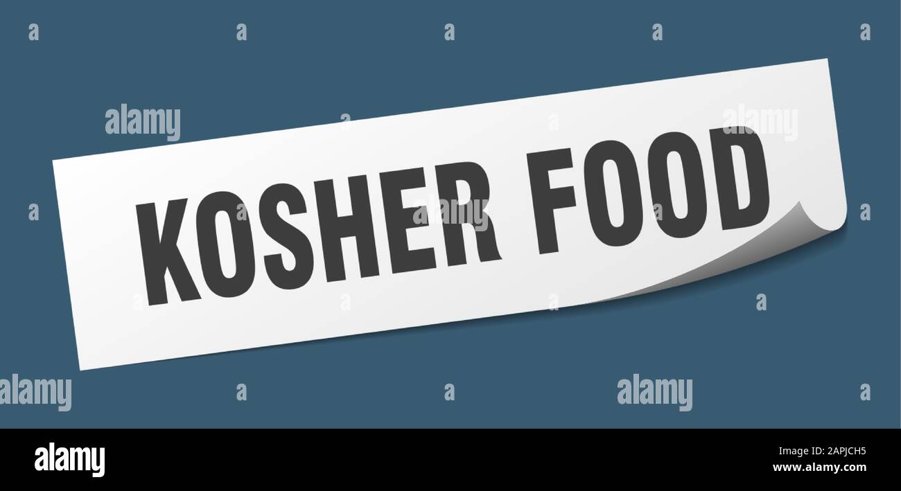 kosher food sticker. kosher food square sign. kosher food. peeler Stock ...