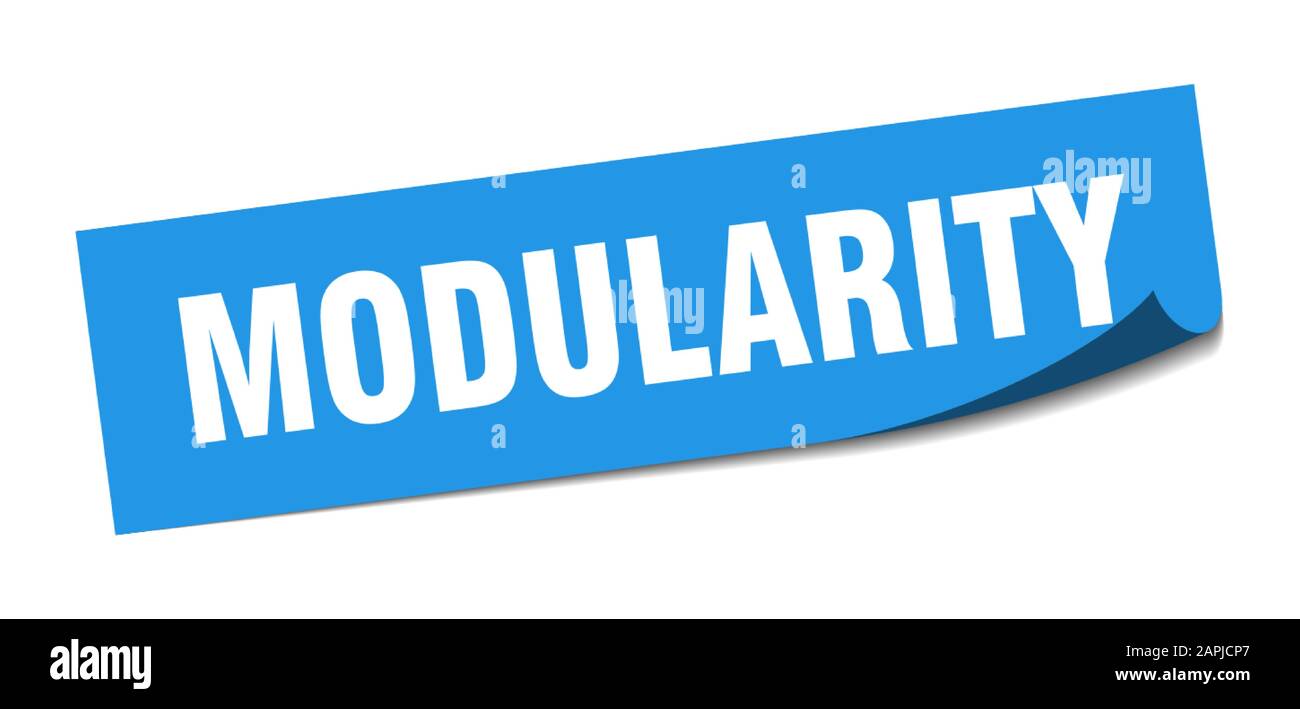 modularity sticker. modularity square sign. modularity. peeler Stock ...