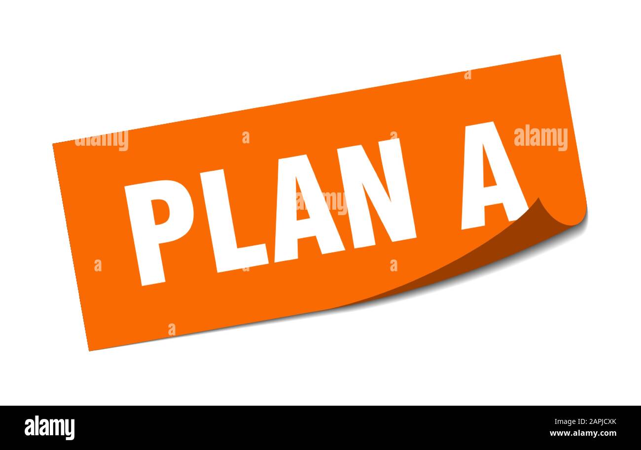 plan a sticker. plan a square sign. plan a. peeler Stock Vector Image ...