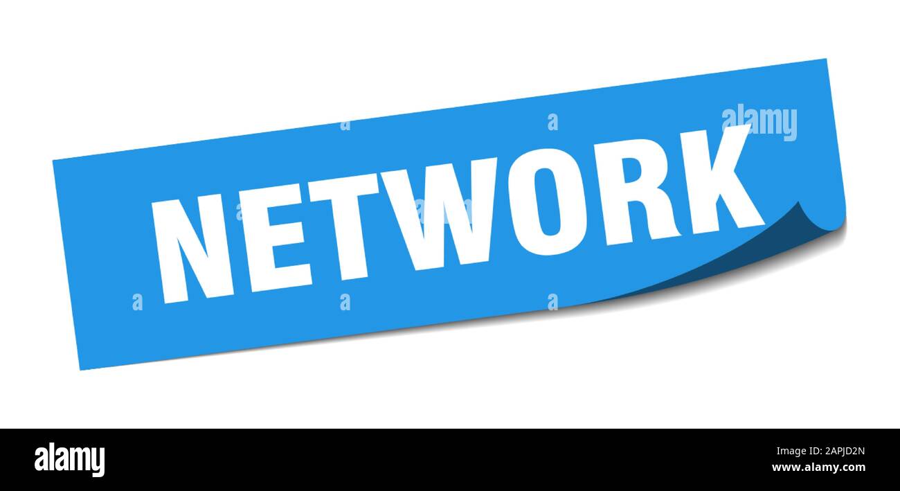 network sticker. network square sign. network. peeler Stock Vector ...