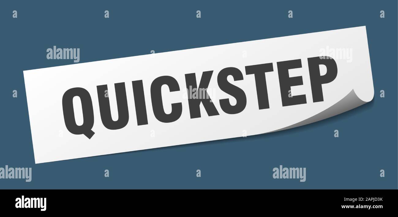 quickstep sticker. quickstep square sign. quickstep. peeler Stock ...
