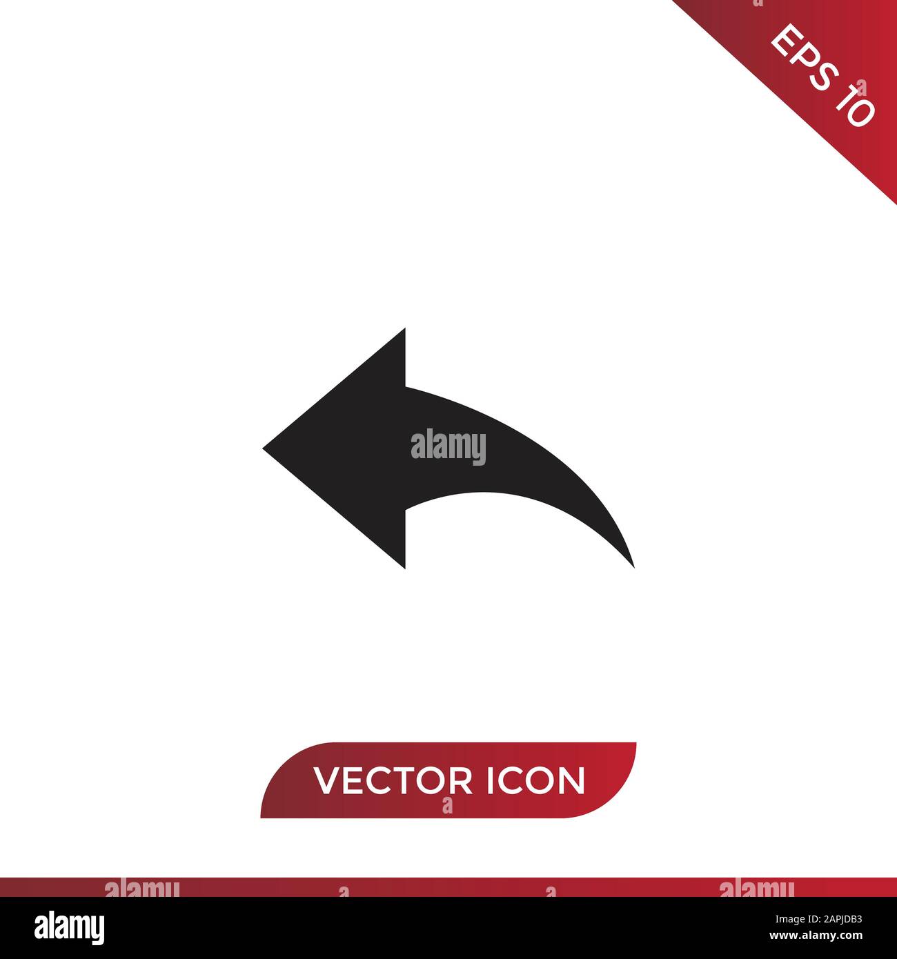 Reply arrow vector icon in modern design style for web site and mobile ...