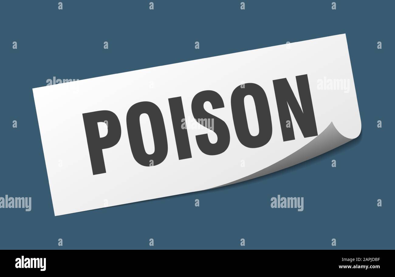 poison sticker. poison square sign. poison. peeler Stock Vector Image ...