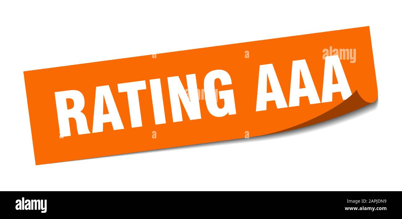 rating aaa sticker. rating aaa square sign. rating aaa. peeler Stock Vector Image & Art - Alamy