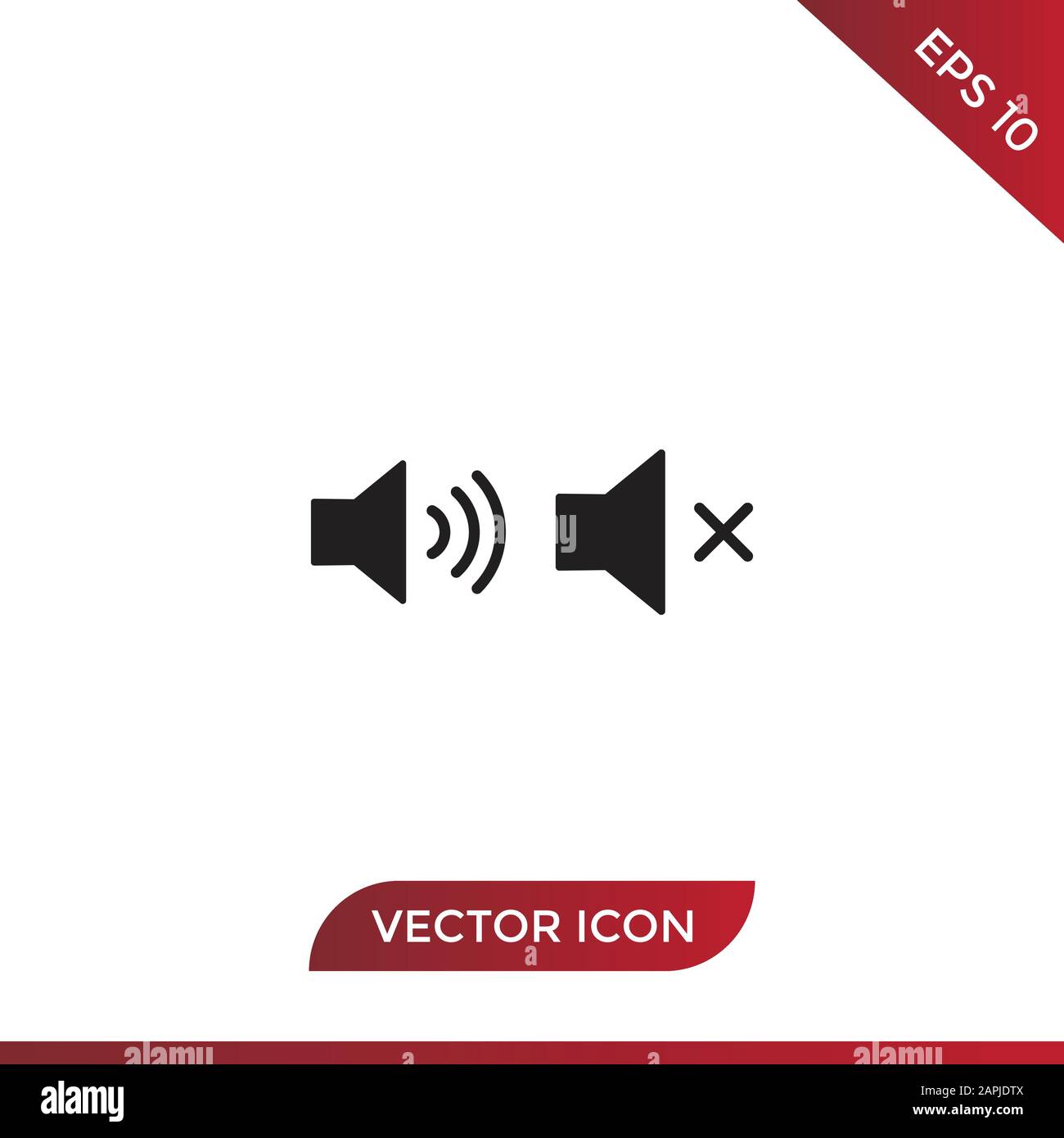 Sound vector icon, volume and mute symbols in modern design style for ...