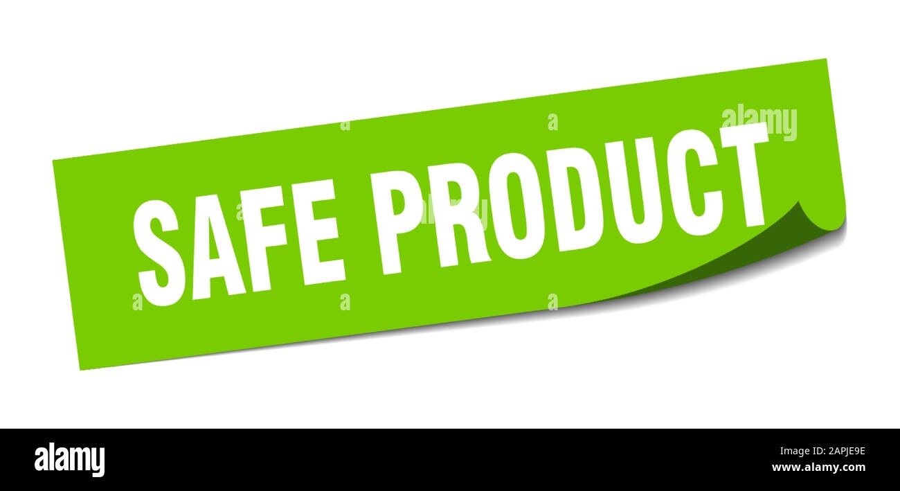 safe product sticker. safe product square sign. safe product. peeler ...