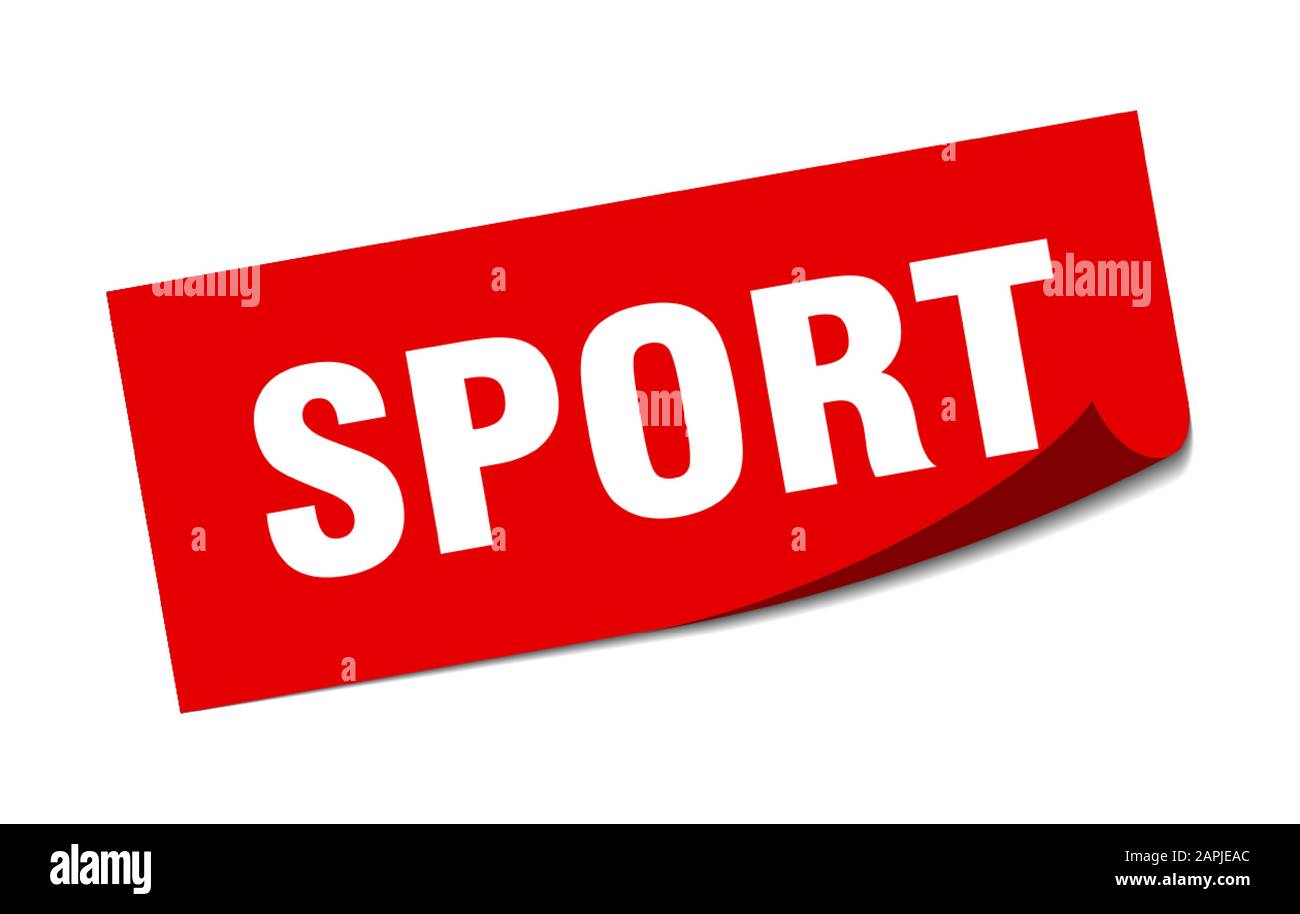 sport sticker. sport square sign. sport. peeler Stock Vector Image ...