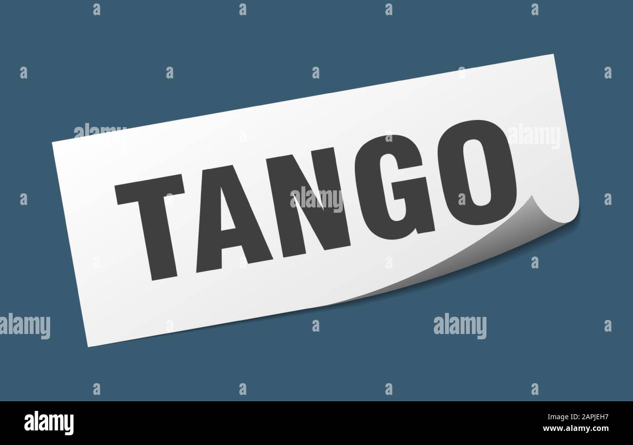 tango sticker. tango square sign. tango. peeler Stock Vector Image ...