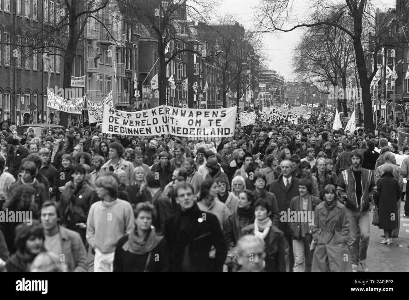 Peace march in Amsterdam by about 350,000 people against nuclear ...