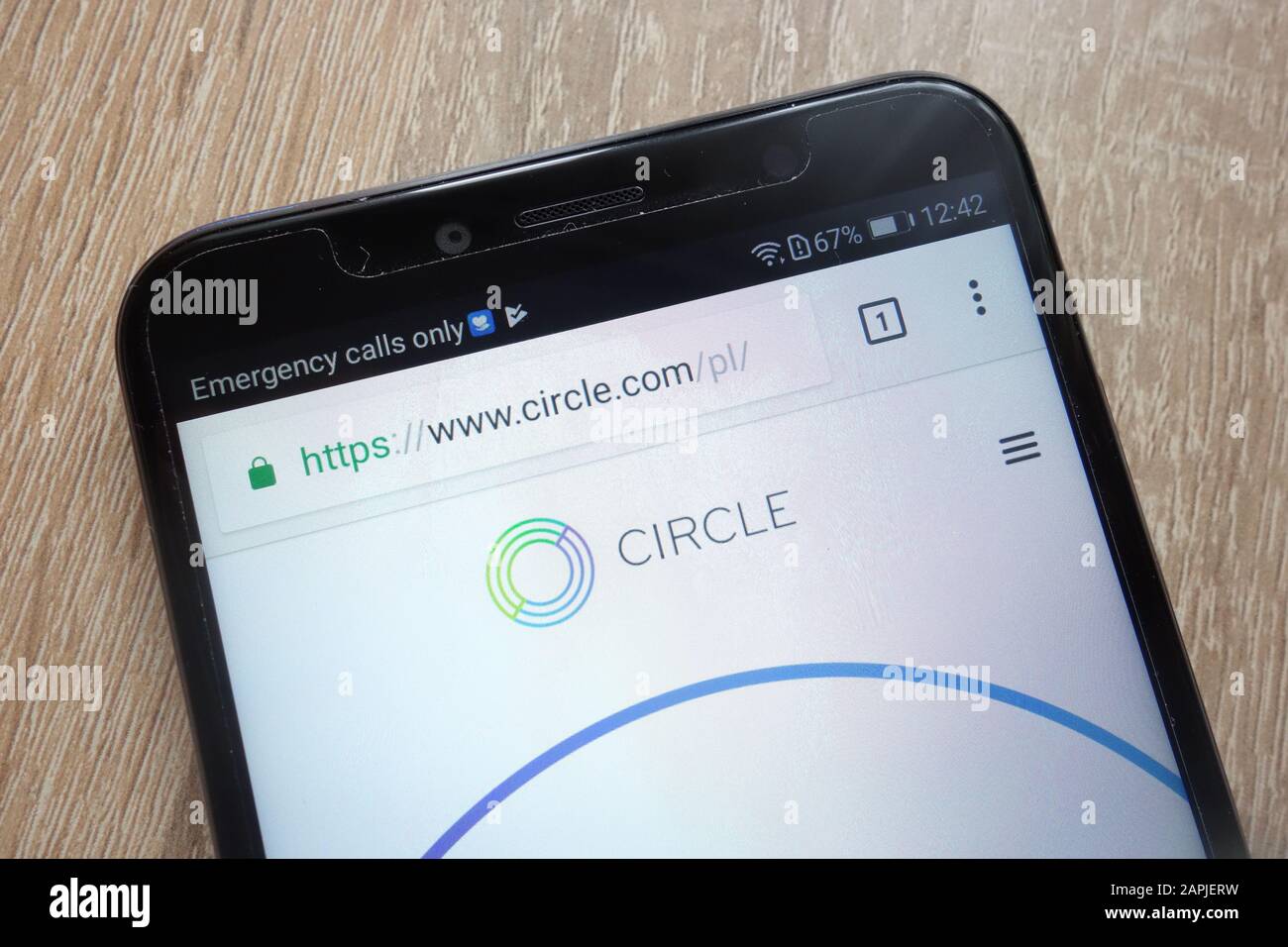 Circle website displayed on a modern smartphone Stock Photo - Alamy