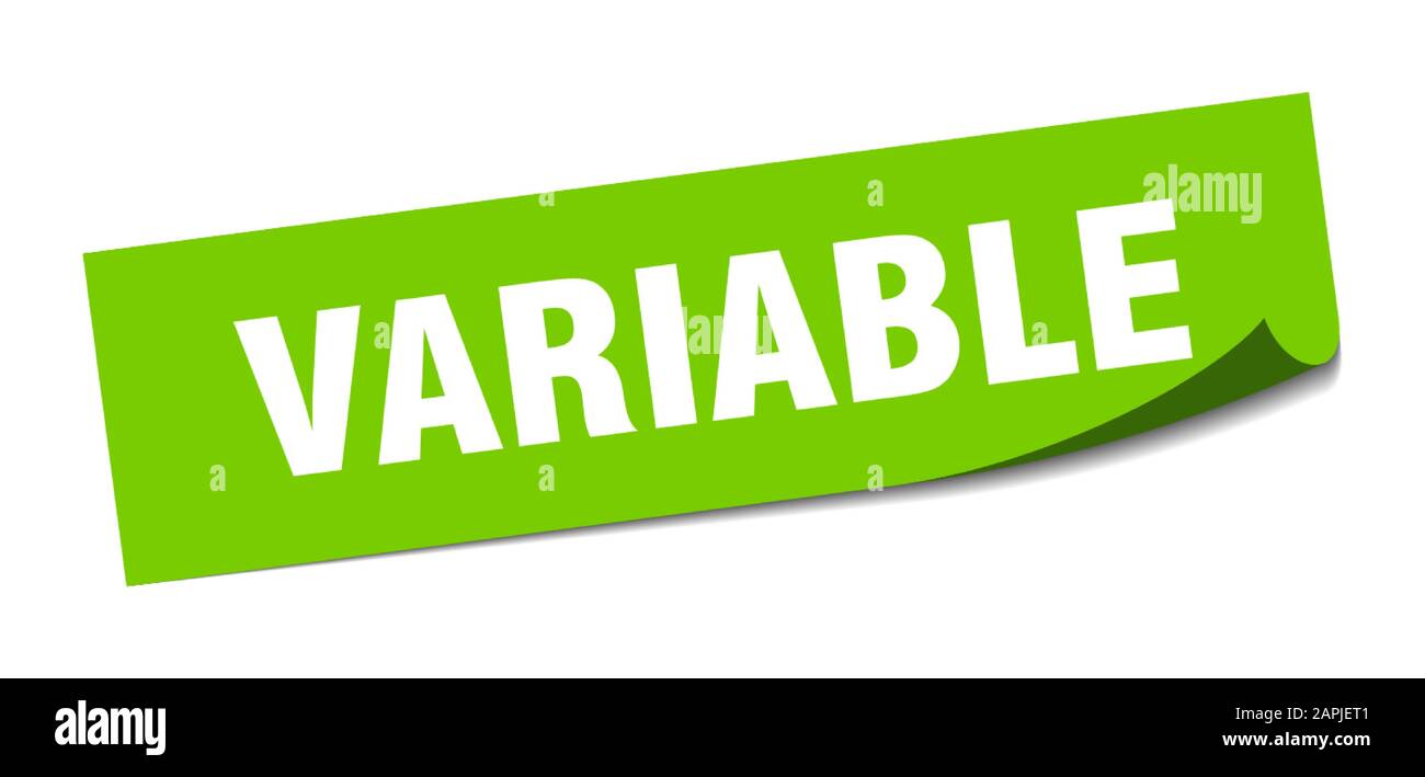 variable sticker. variable square sign. variable. peeler Stock Vector ...