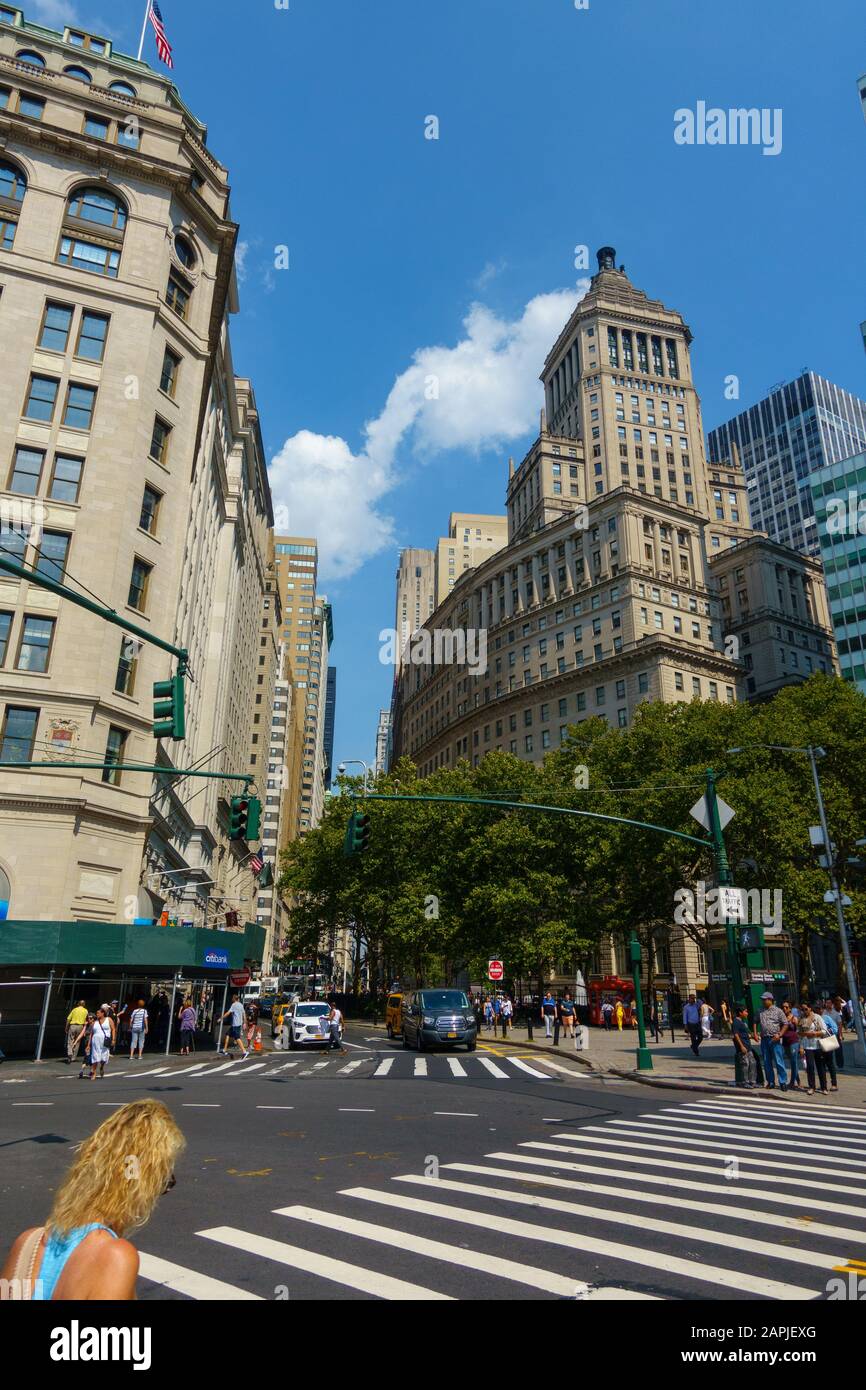 City life in Manhattan at day time Stock Photo - Alamy