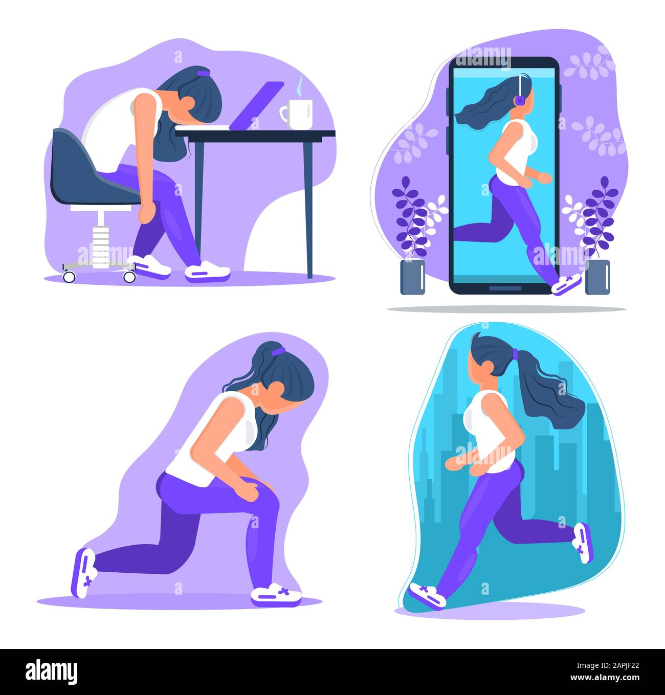 Woman frustrated phone Stock Vector Images - Alamy