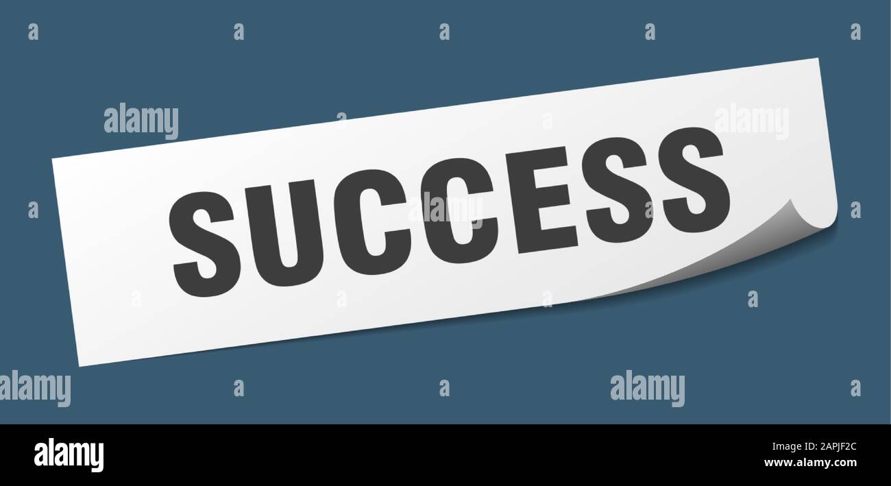 success sticker. success square sign. success. peeler Stock Vector ...