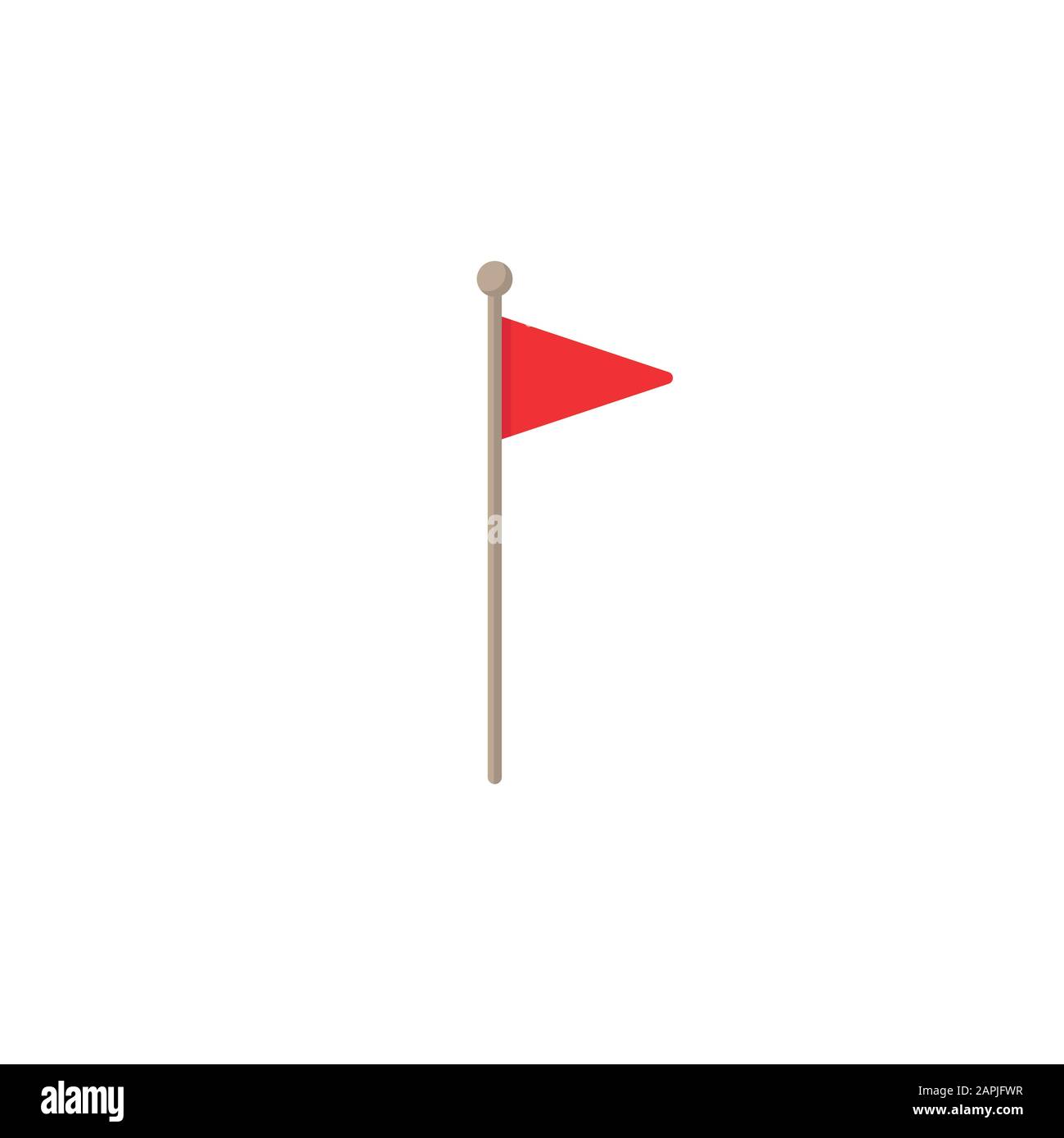 red flag icon. Isolated on white background. Flat vector illustration ...