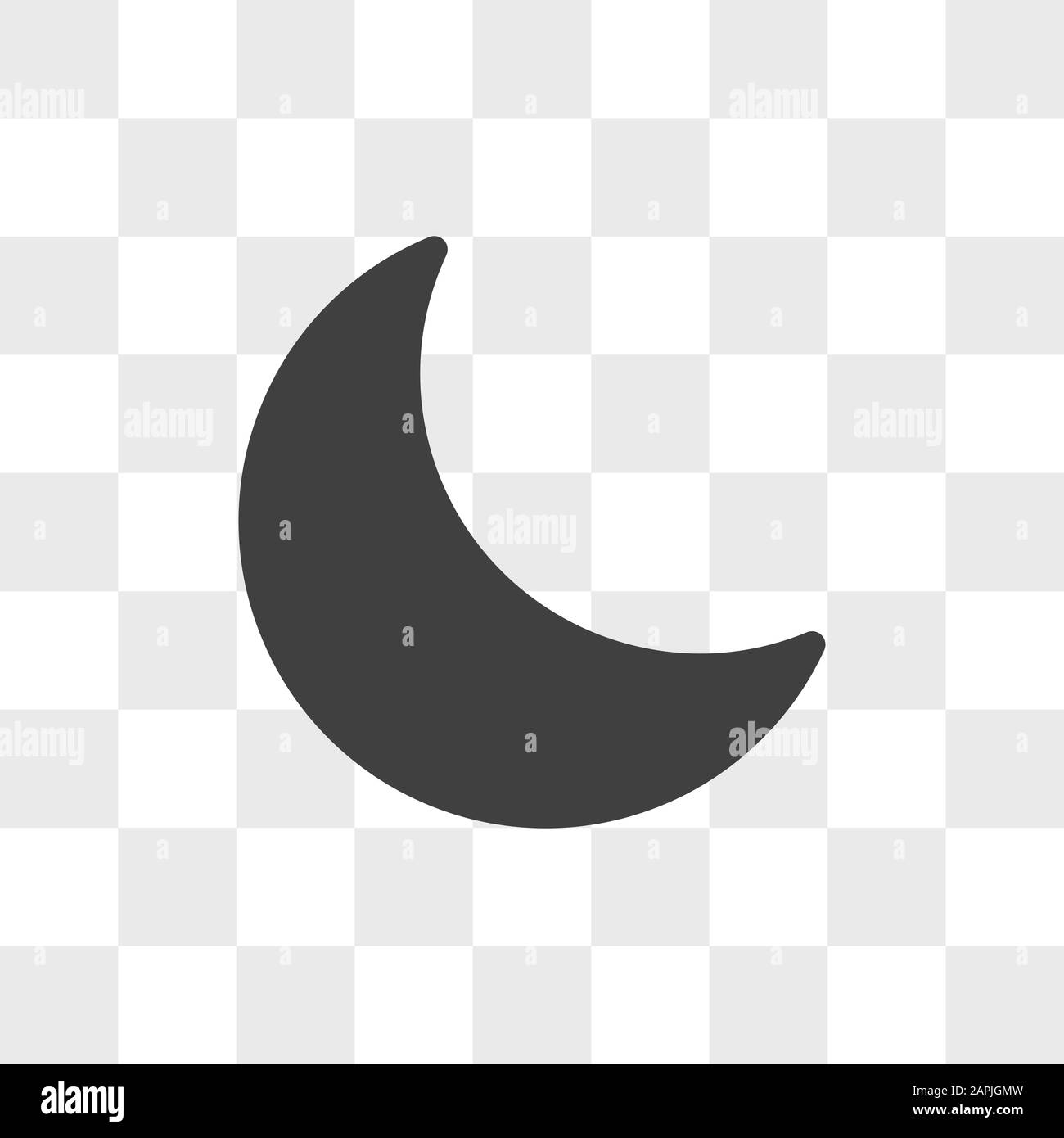 Moon vector icon in modern design style for web site and mobile app ...