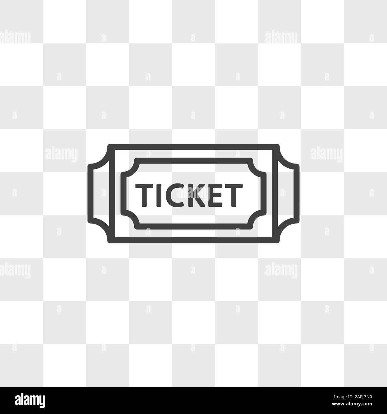 Ticket vector icon in modern design style for web site and mobile app ...