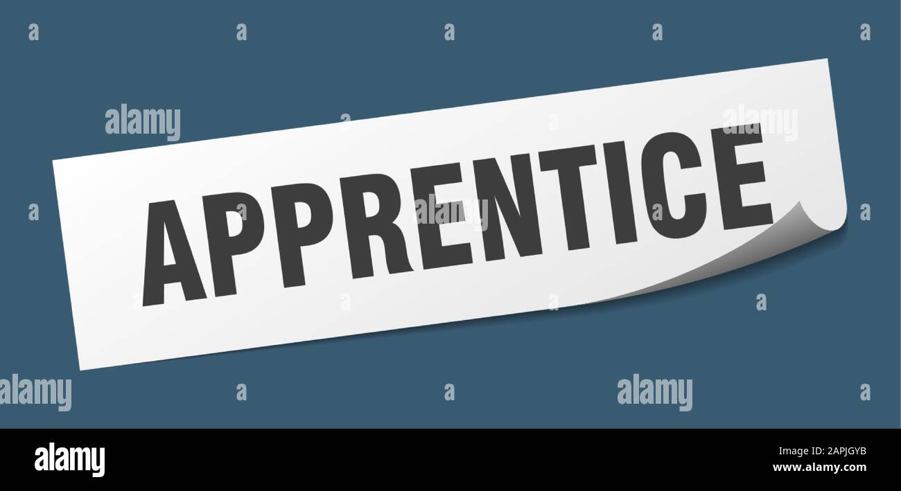 apprentice sticker. apprentice square sign. apprentice. peeler Stock ...