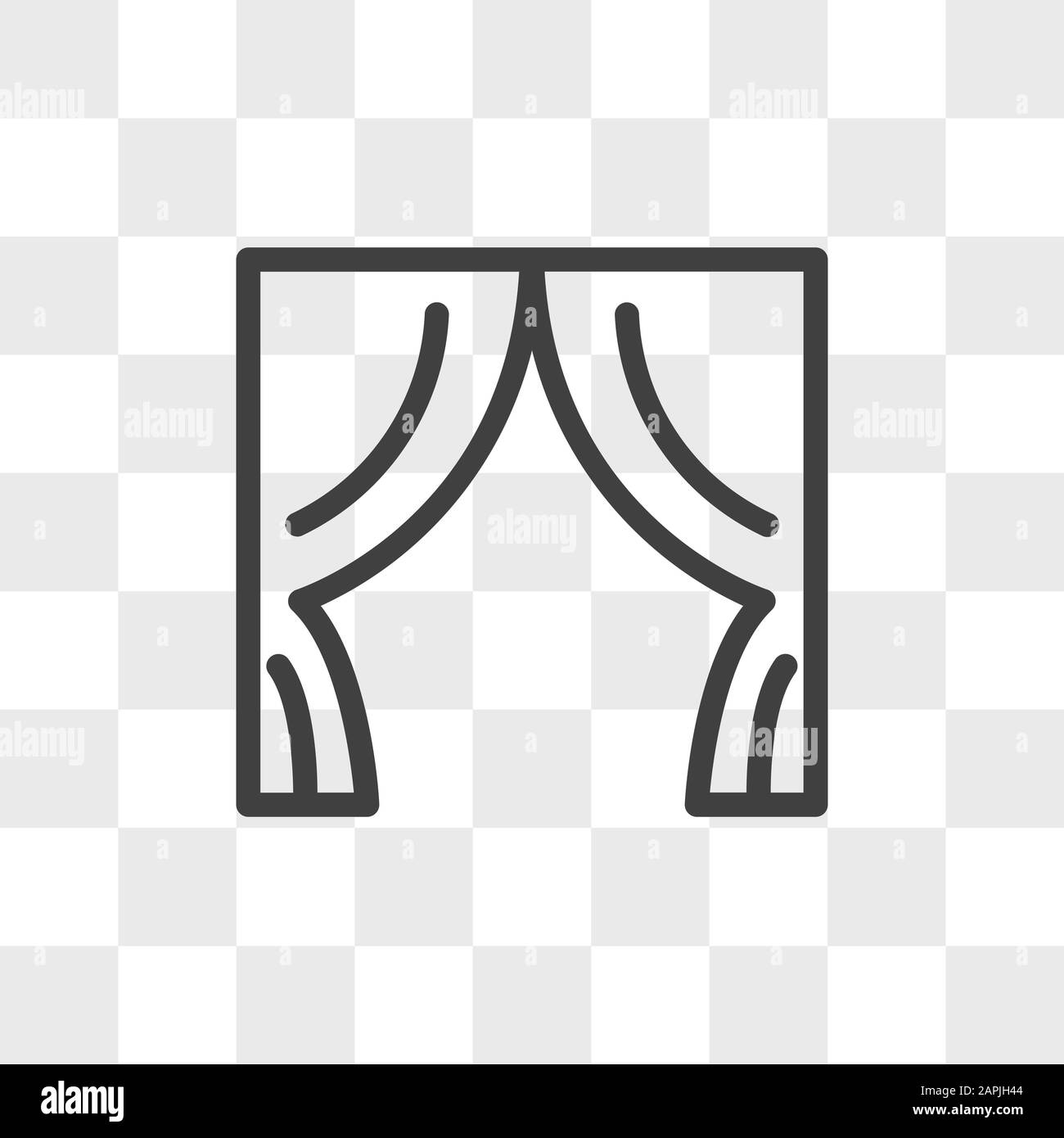 Curtains vector icon in modern design style for web site and mobile app ...