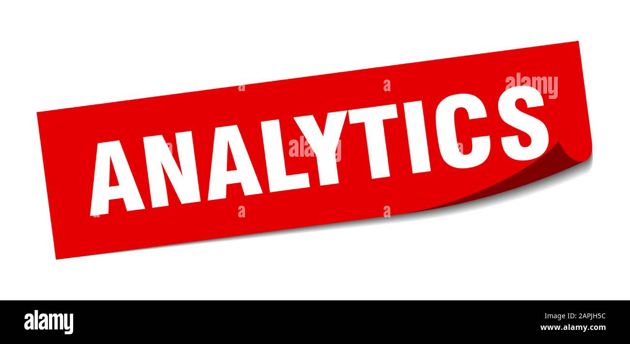 analytics sticker. analytics square sign. analytics. peeler Stock ...