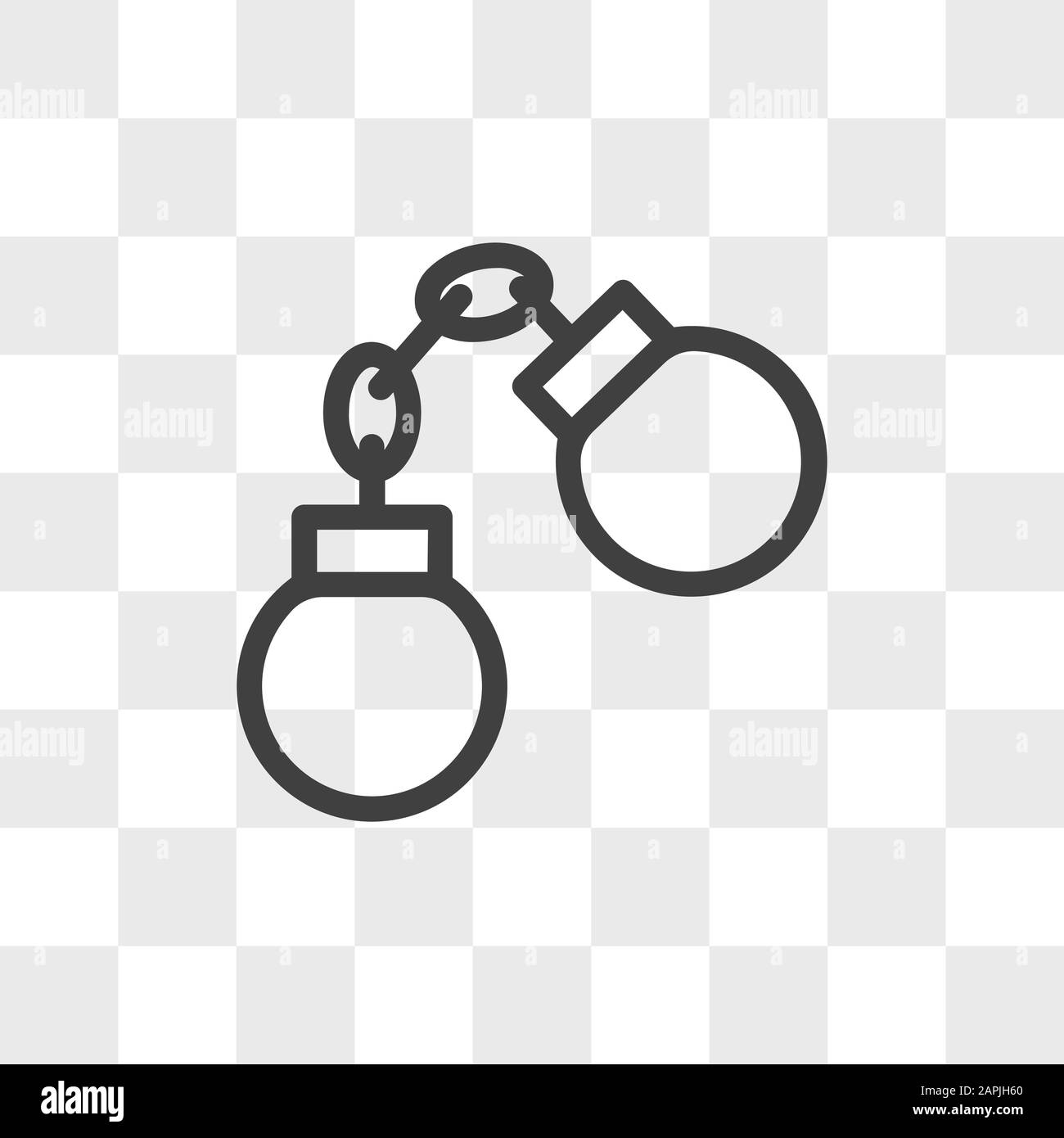 Handcuffs vector icon in modern design style for web site and mobile ...