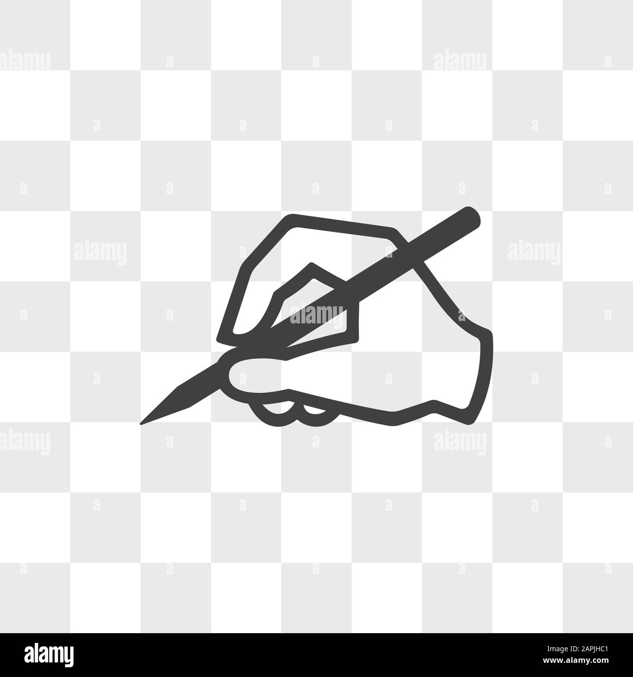 Hand writing vector icon in modern design style for web site and mobile ...