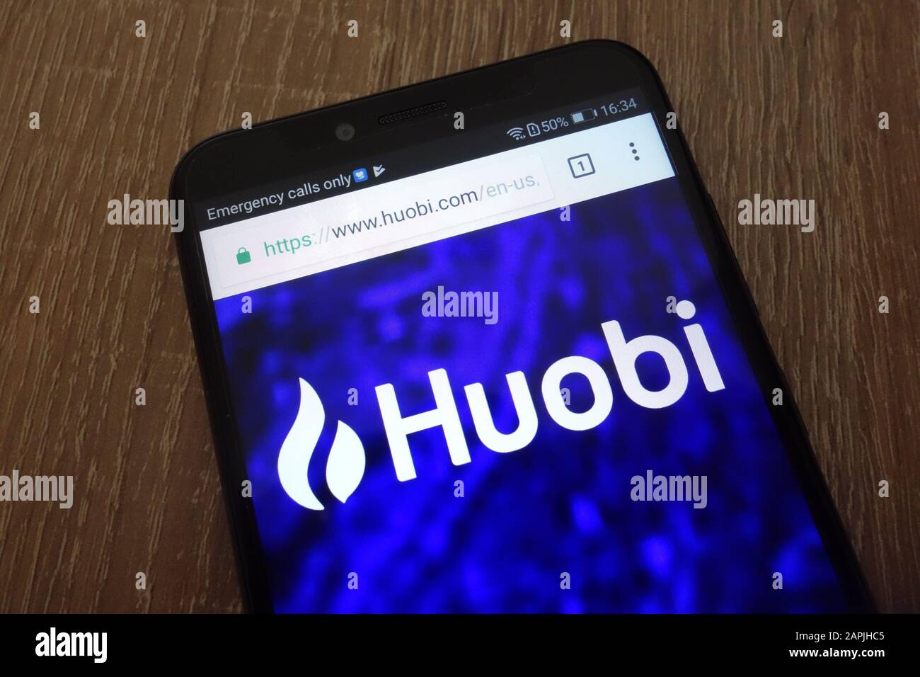 Huobi website displayed on a modern smartphone Stock Photo - Alamy