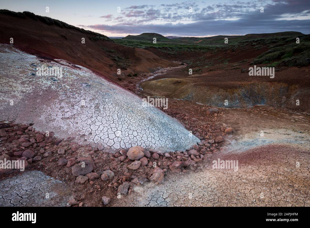 Colorful soil in Seltun. Iceland Stock Photo - Alamy