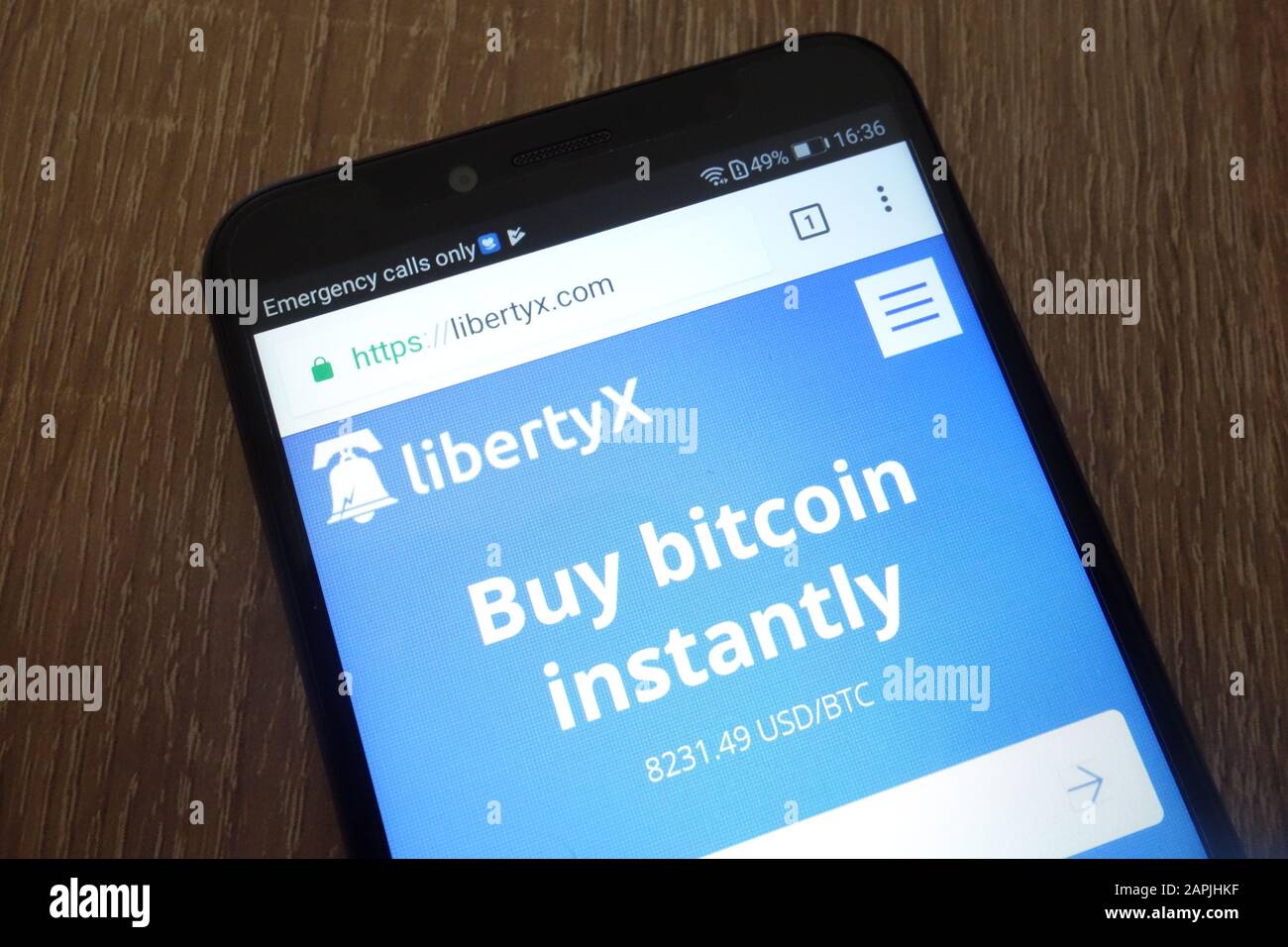 LibertyX website displayed on a modern smartphone Stock Photo - Alamy