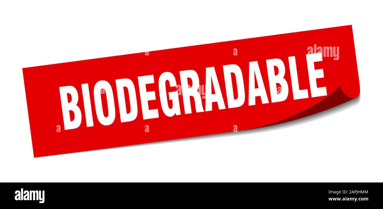 biodegradable sticker. biodegradable square sign. biodegradable. peeler ...