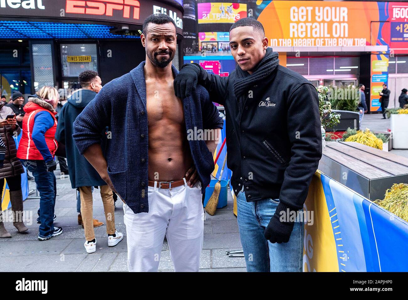 New York, NY, USA. 23rd Jan, 2020. Isaiah Mustafa, Keith Powers at the ...