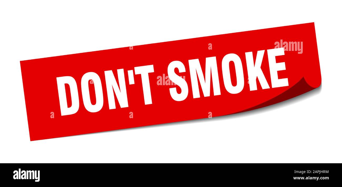 don't smoke sticker. don't smoke square sign. don't smoke. peeler Stock ...