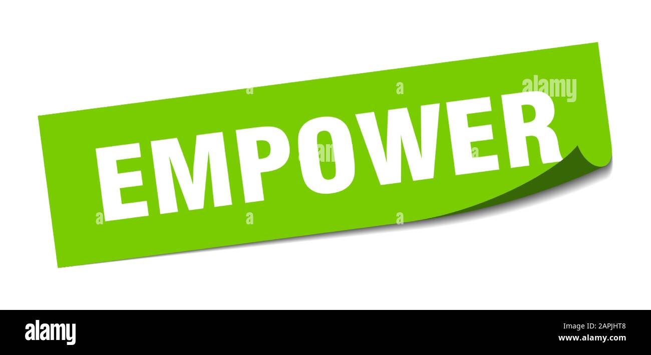 empower sticker. empower square sign. empower. peeler Stock Vector ...