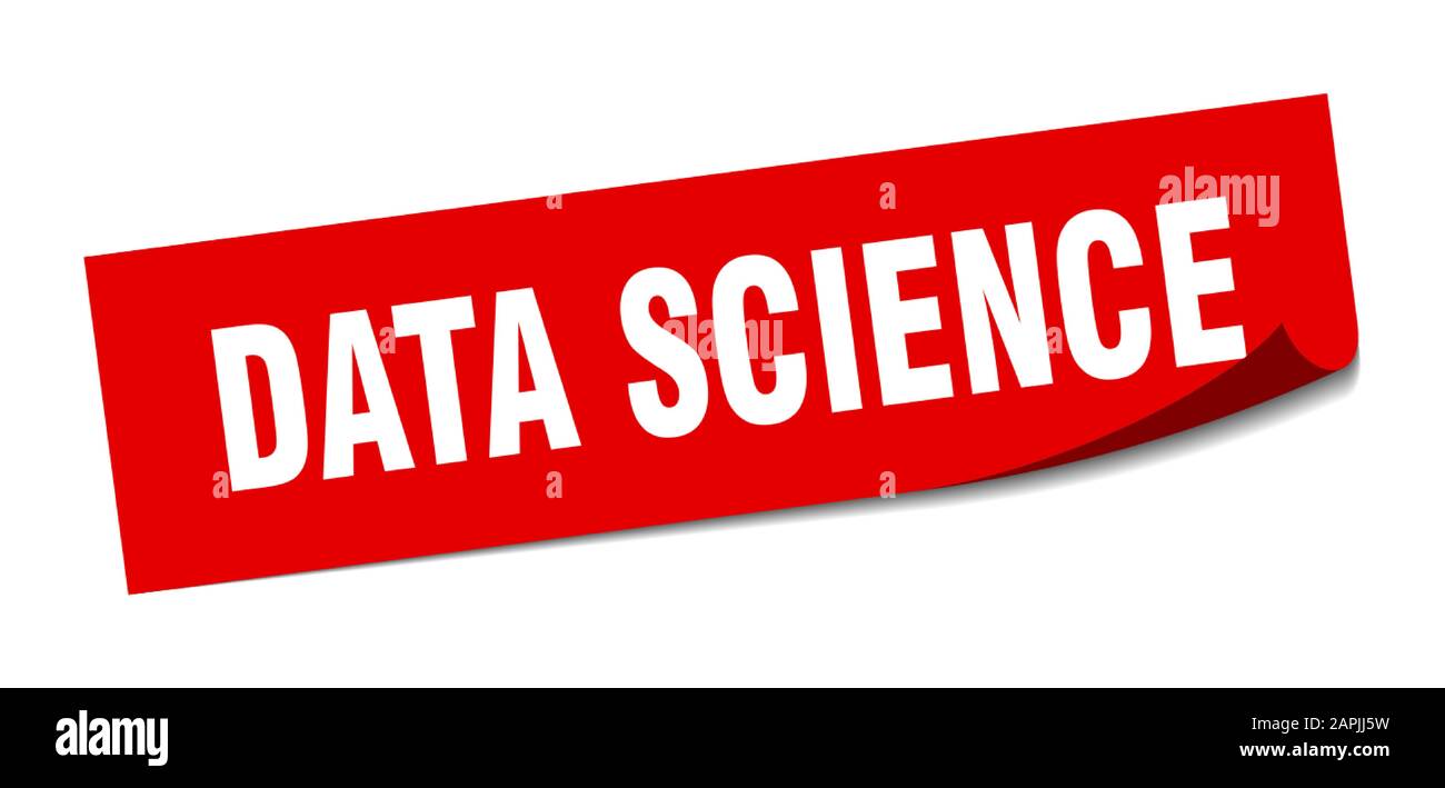 data science sticker. data science square sign. data science. peeler ...
