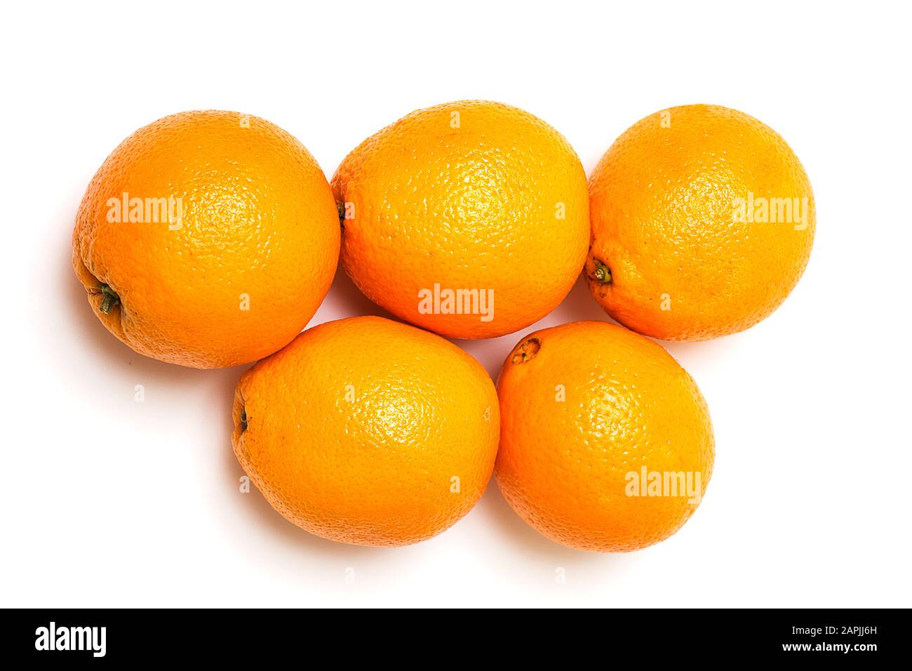 Whole orange arrangement isolated on white background, photographed ...