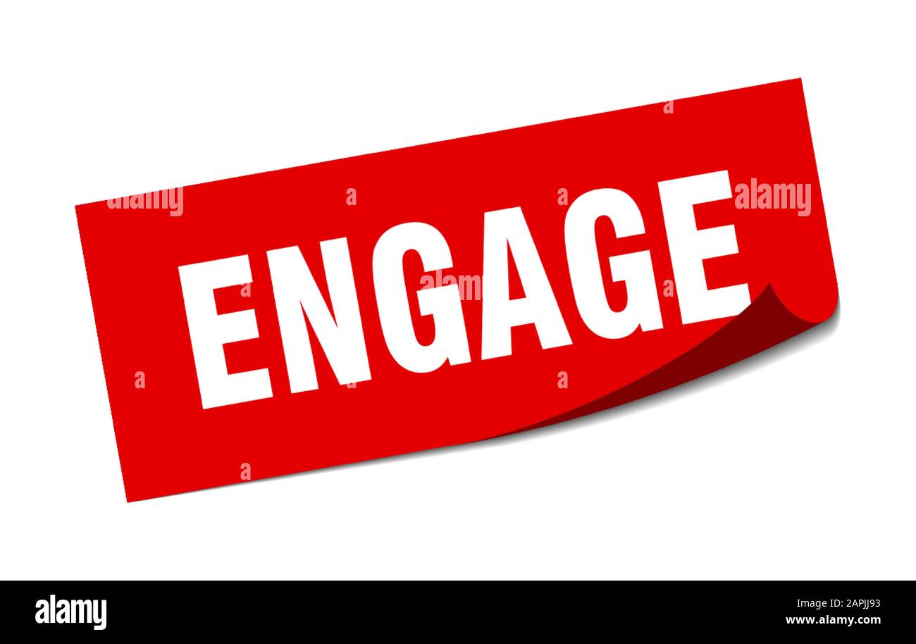 engage sticker. engage square sign. engage. peeler Stock Vector Image ...