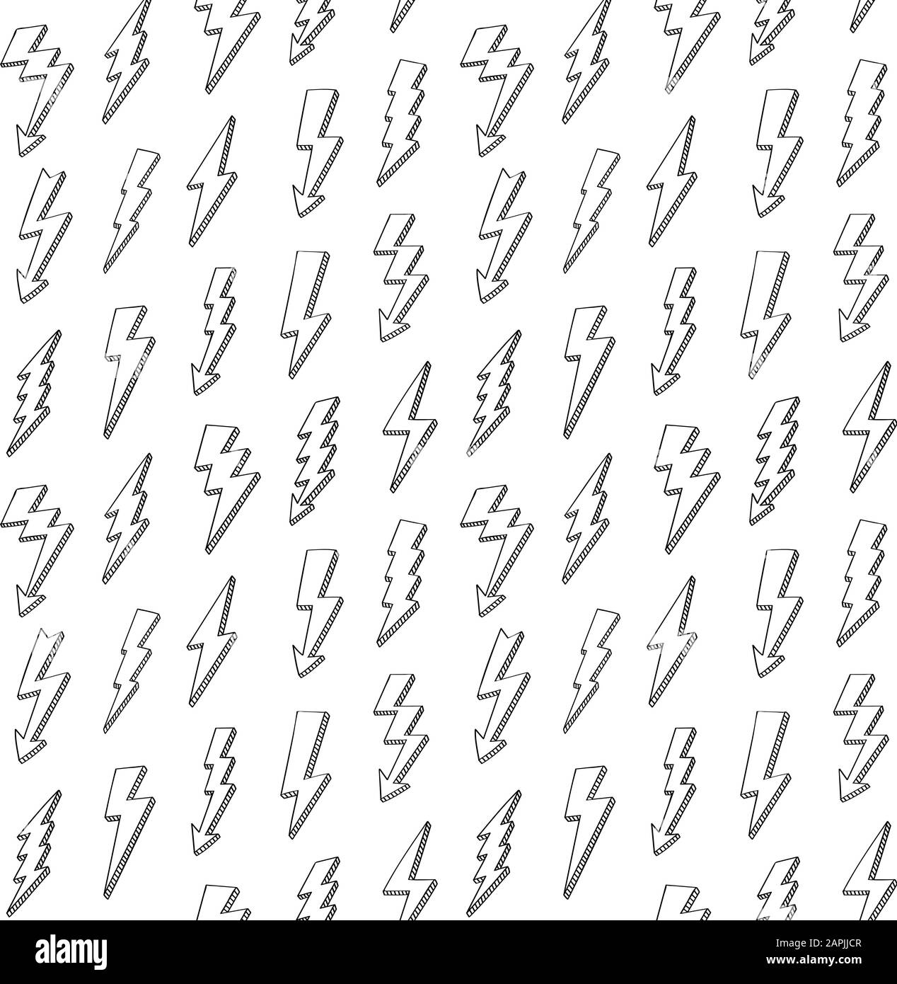 Thunder bolt seamless pattern. Flash symbol abstract abstract ...