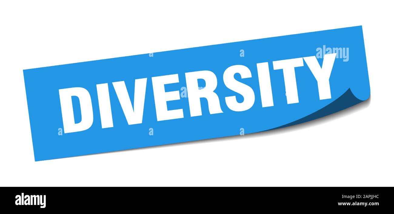 diversity sticker. diversity square sign. diversity. peeler Stock ...