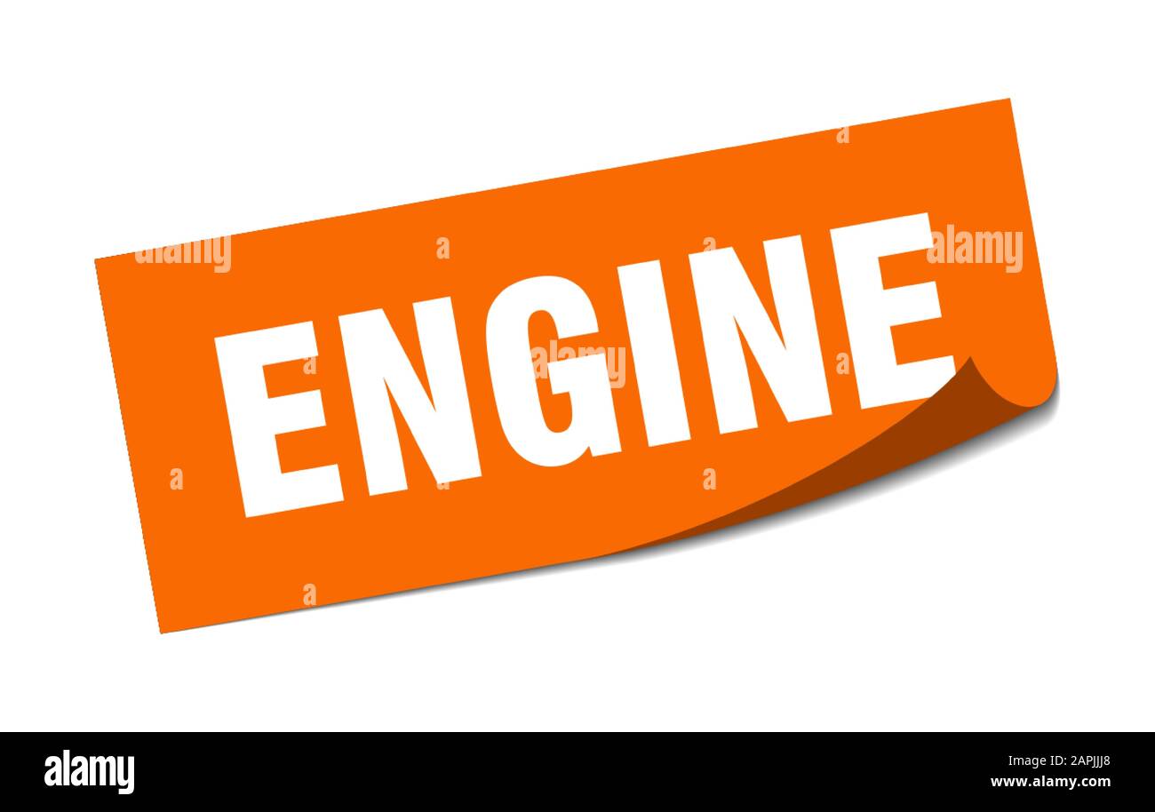 engine sticker. engine square sign. engine. peeler Stock Vector Image ...