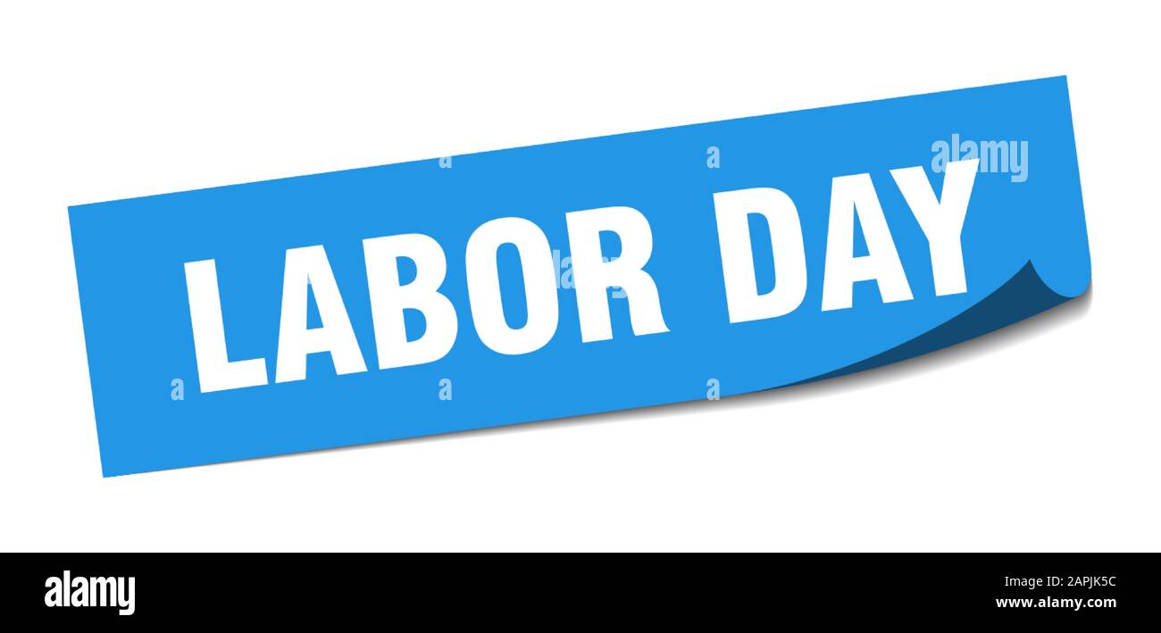 labor day sticker. labor day square sign. labor day. peeler Stock ...