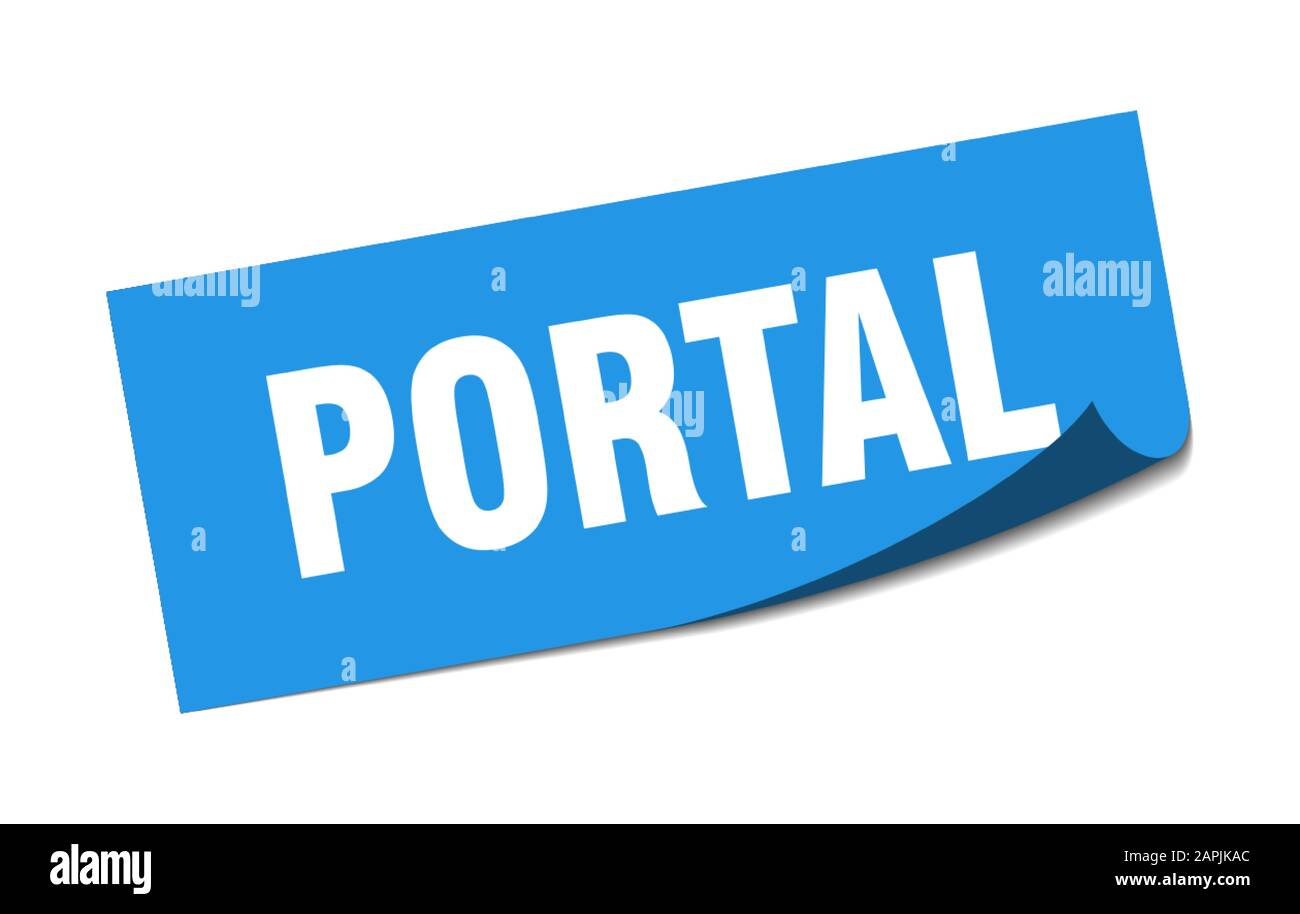 portal sticker. portal square sign. portal. peeler Stock Vector Image ...