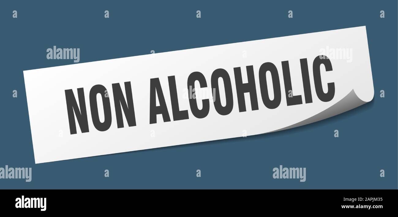 non alcoholic sticker. non alcoholic square sign. non alcoholic. peeler ...
