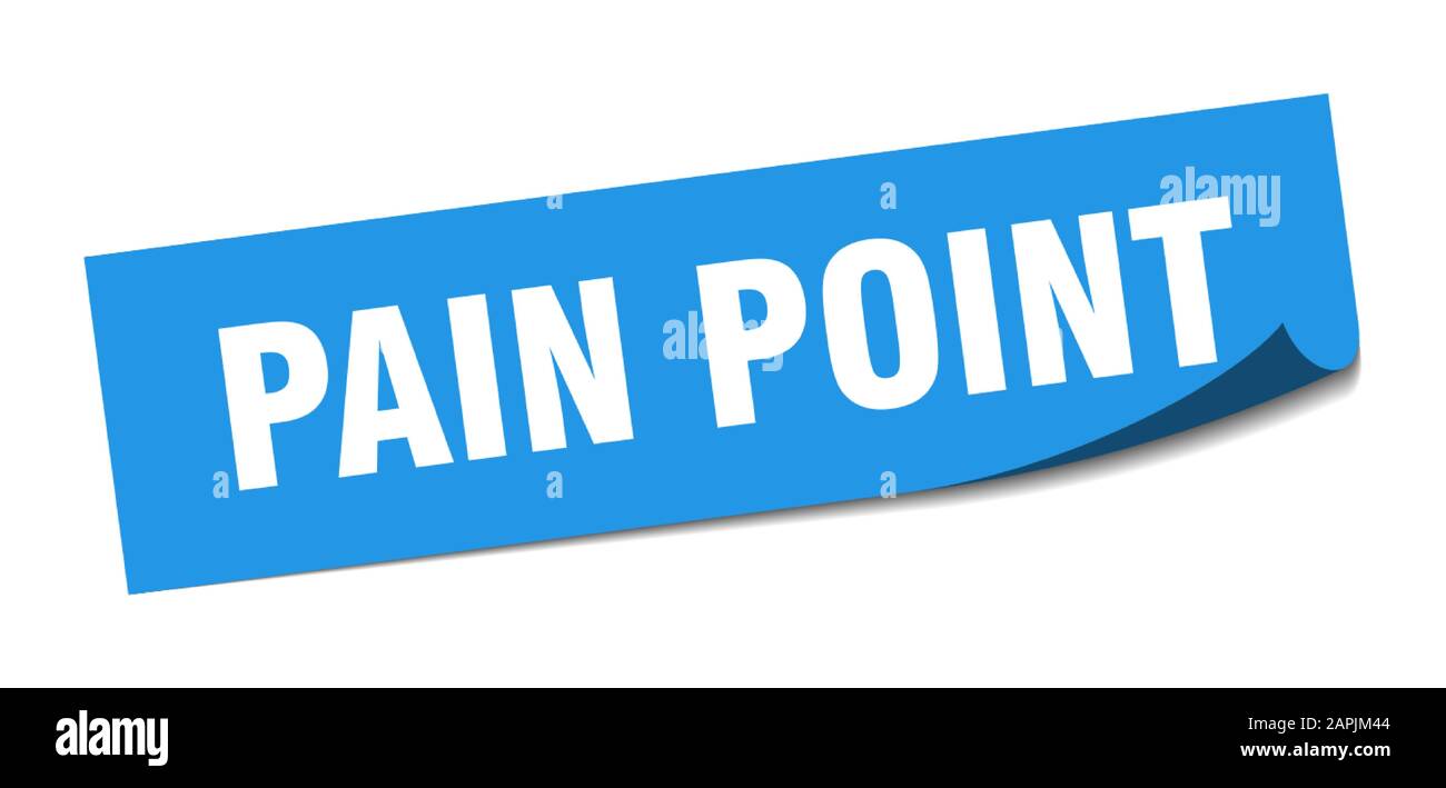 pain point sticker. pain point square sign. pain point. peeler Stock ...