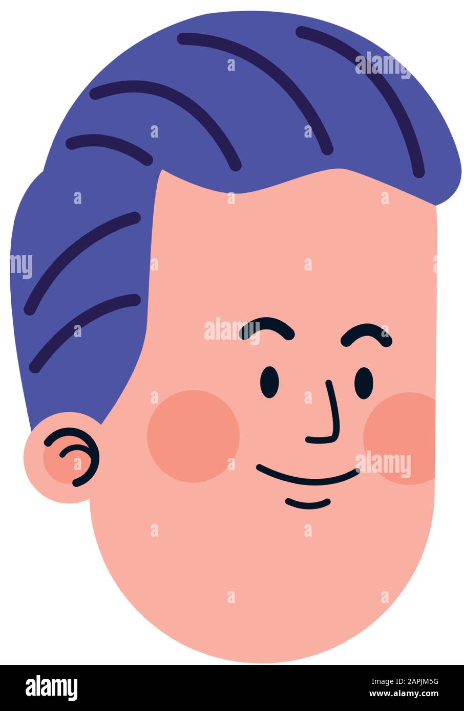 cartoon man with purple hair icon Stock Vector Image & Art - Alamy